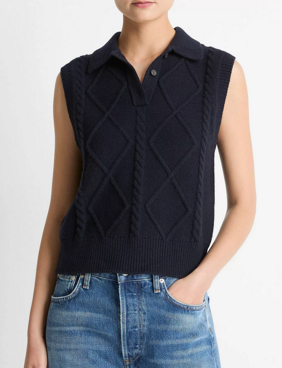Cable-Knit Sweater Vest – Mercantile Portland