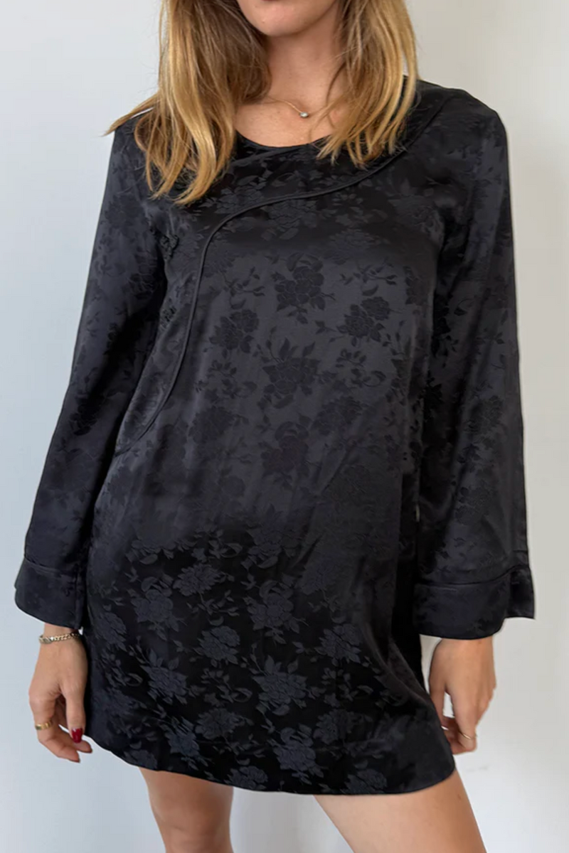 Loa Black Jacquard Dress – Mercantile Portland