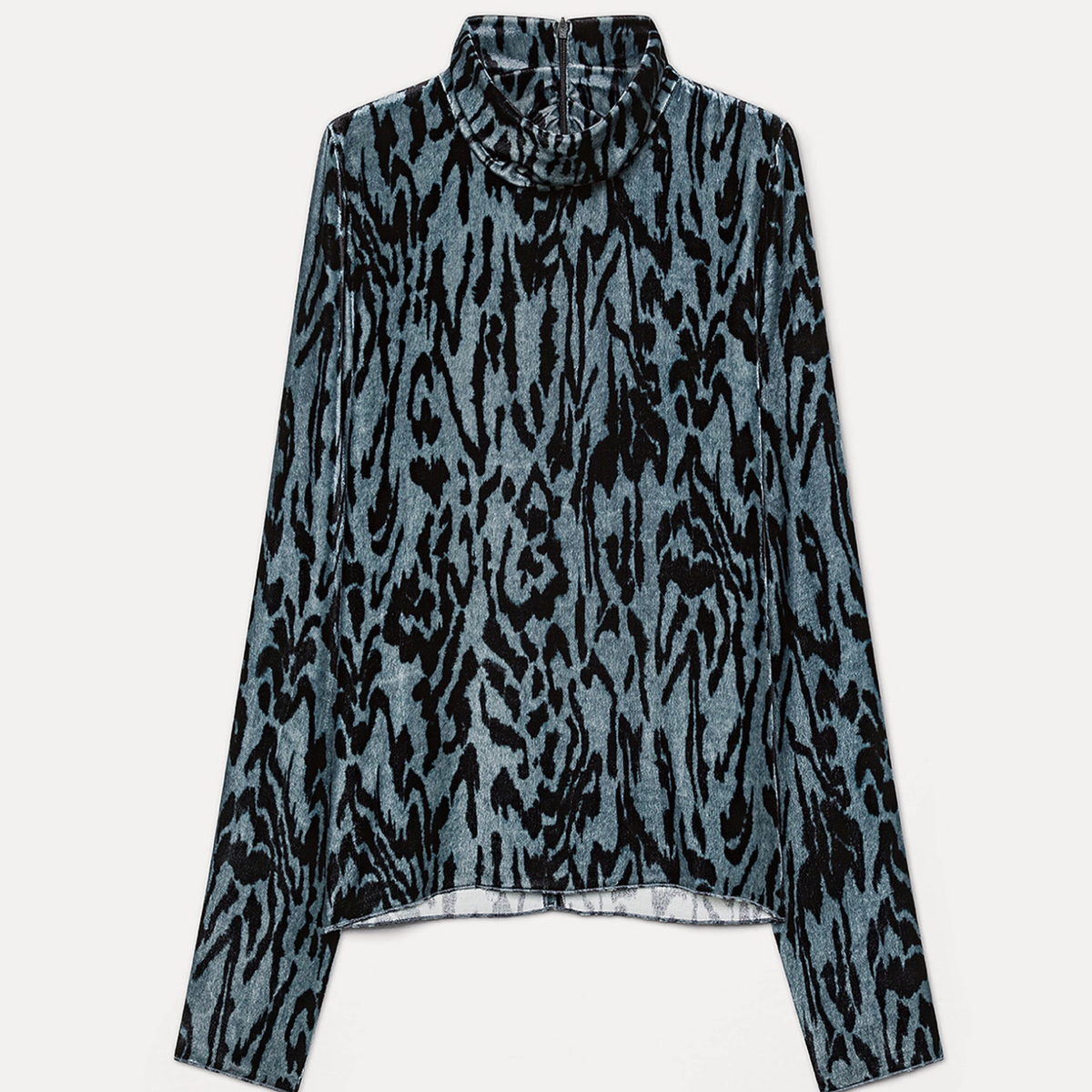 Velvet Rollneck Shirt With Moire Print – Mercantile Portland